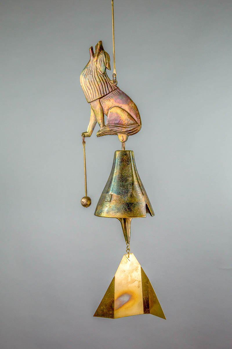 #193WB - Cosanti The Wolf Vintage Bronze Bell | Cosanti – Cosanti Originals